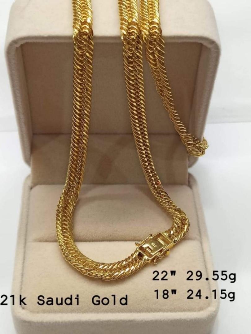 21K Saudi Gold Necklace, Women's Fashion, Jewelry & Organizers ...
