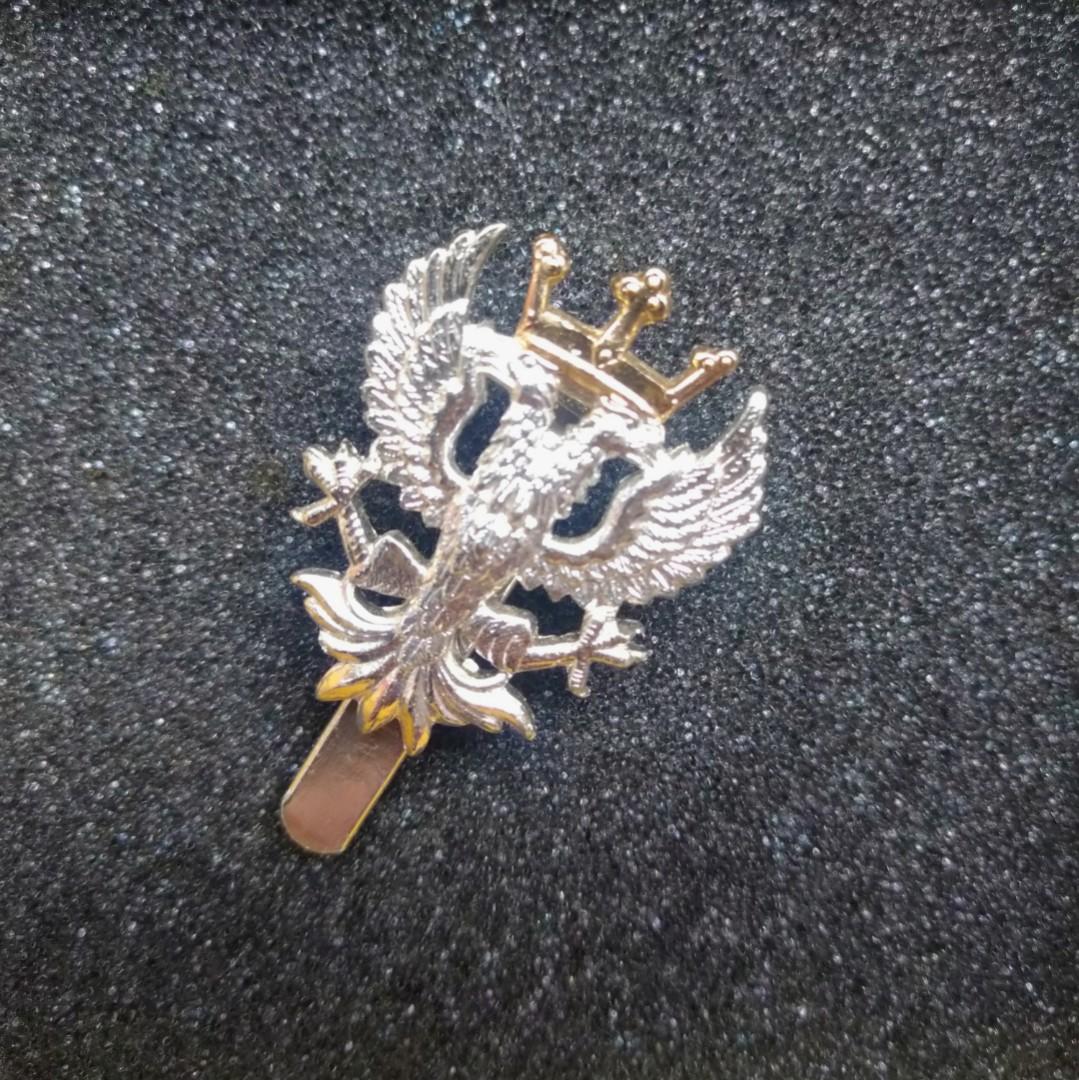 英國 Mercian Regiment Cap Badge 金屬 帽章 British Army uk 軍 隊 雙頭鷹, 興趣及遊戲, 手作 ...