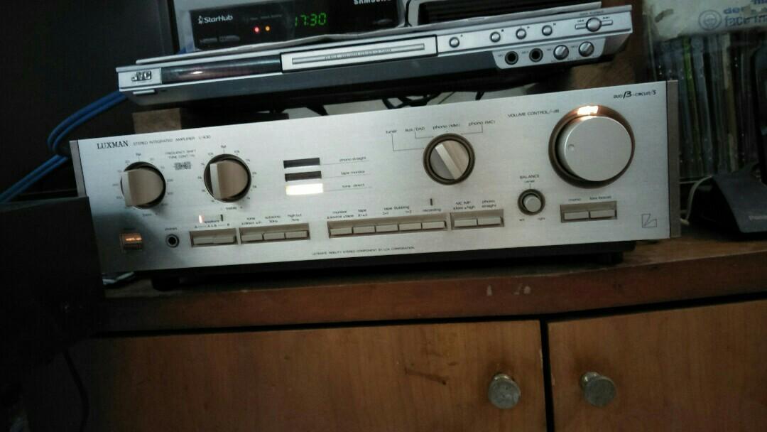 Amplifier +speakers +cassette deck, Electronics, Audio on Carousell