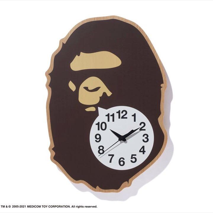 BAPE X CLOCKWORKSAND X KARIMOKU APE HEAD WALL CLOCK, Furniture & Home ...