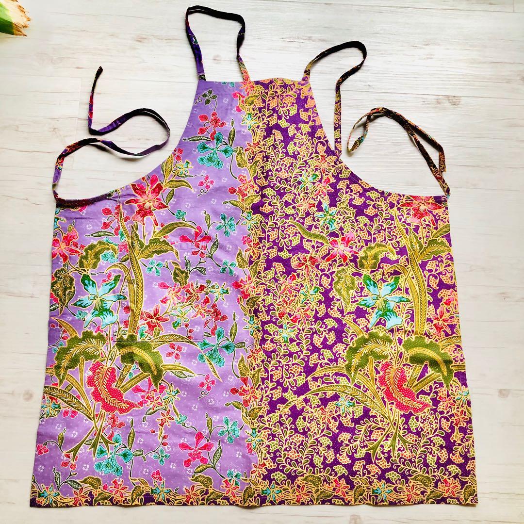 Batik Cotton Apron Handmade in Singapore, Everything Else on Carousell