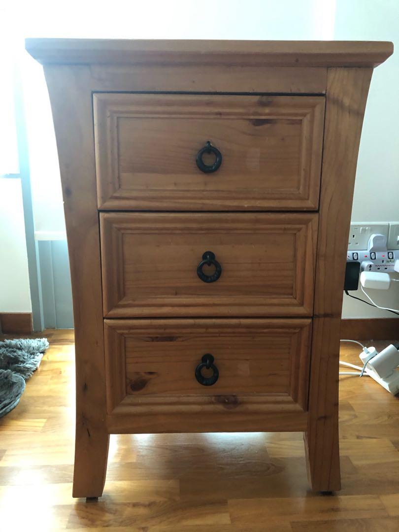 Bedside Lockers- Solid Wood, Furniture & Home Living, Furniture, Tables ...