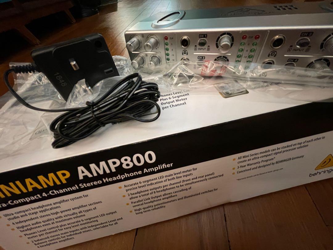 Behringer MiniAmp AMP800 Ultra-Compact 4-Channel Stereo Headphone ...