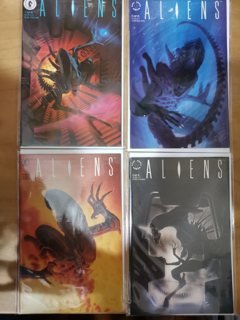 Dark Horse Comics Aliens 1989 Issues 1 to 4, Hobbies & Toys, Books ...