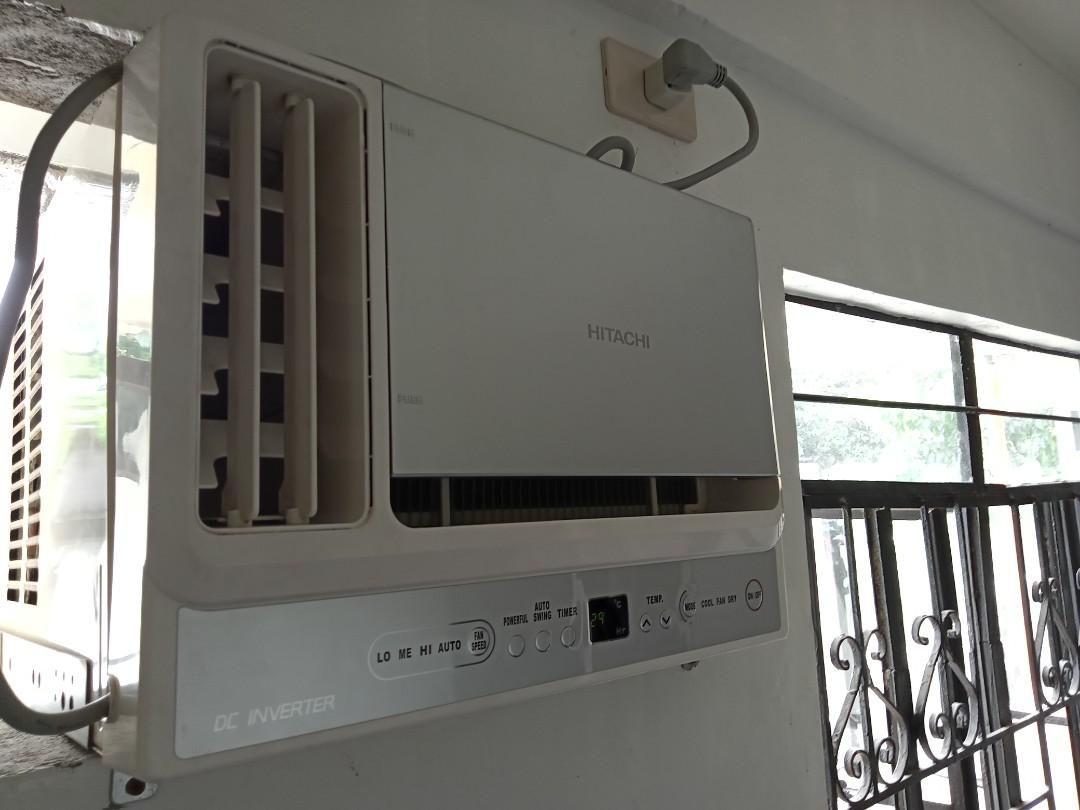 WINDOW TYPE DC INVERTER HITACHI 1HP RA-10HVQ, TV & Home Appliances, Air ...