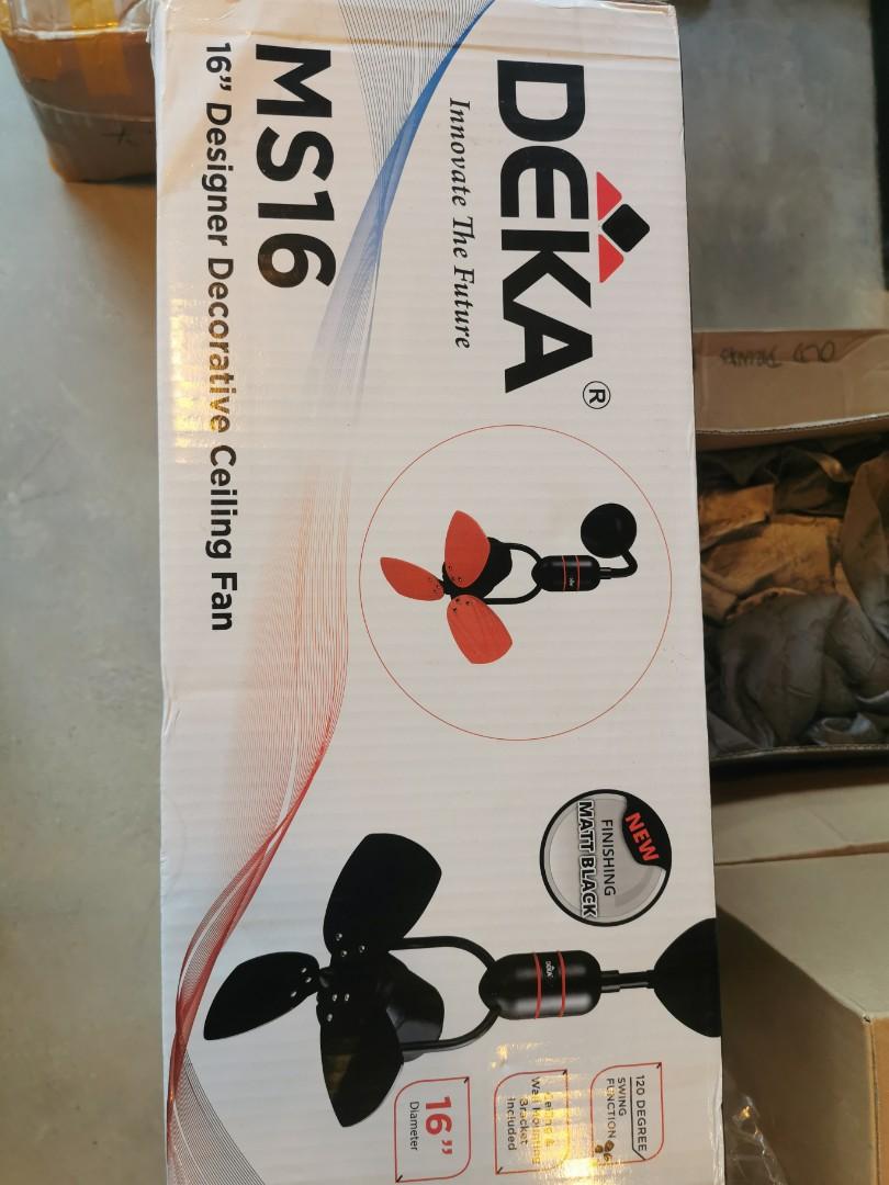 DEKA MS16 Fan Black, Furniture & Home Living, Lighting & Fans, Fans on ...