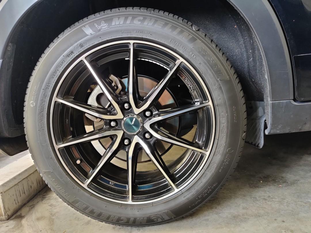 Enkei Draco 17 inch Rims + Michelin 215/55/17 Primacy 4 (dekitting from ...