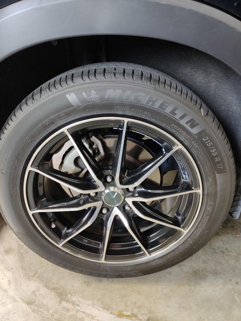 Enkei Draco 17 inch Rims + Michelin 215/55/17 Primacy 4 (dekitting from ...