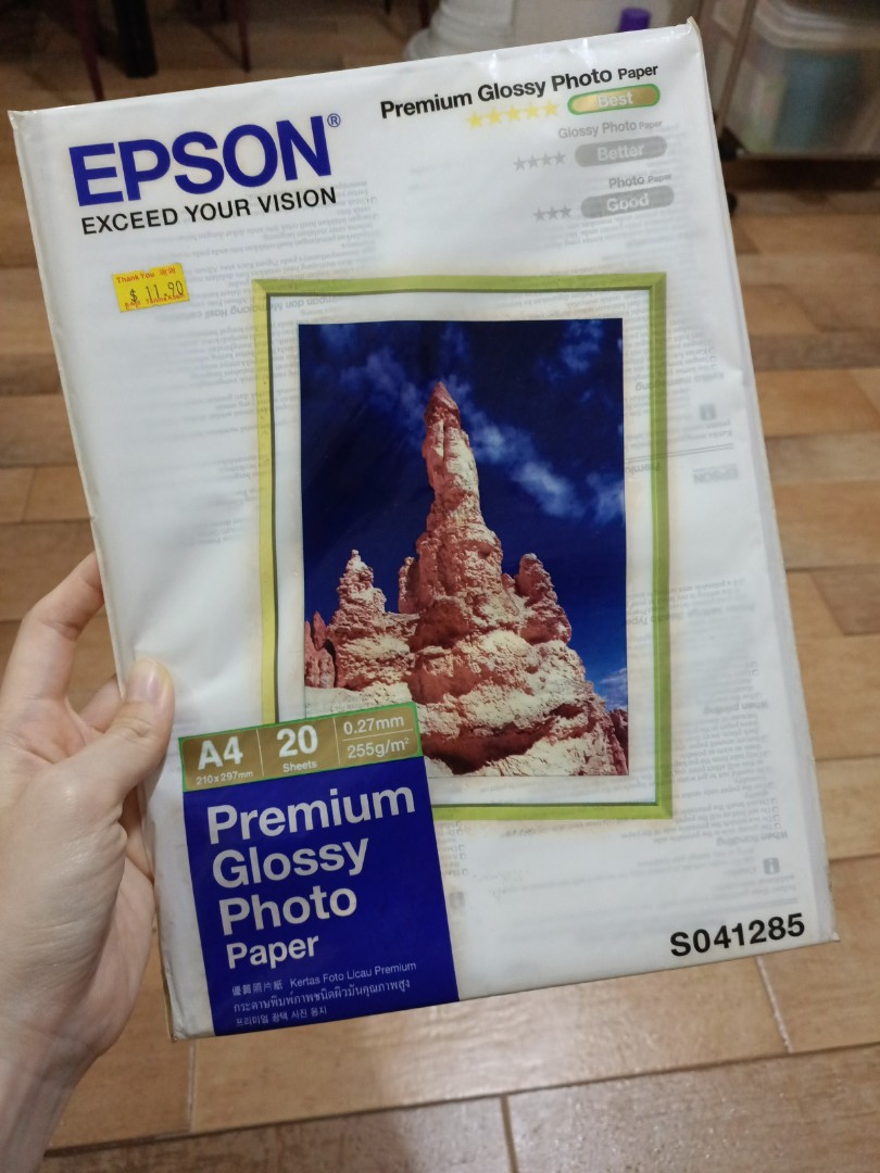 Epson Glossy Photo Paper, Hobbies & Toys, Stationery & Craft, Art ...
