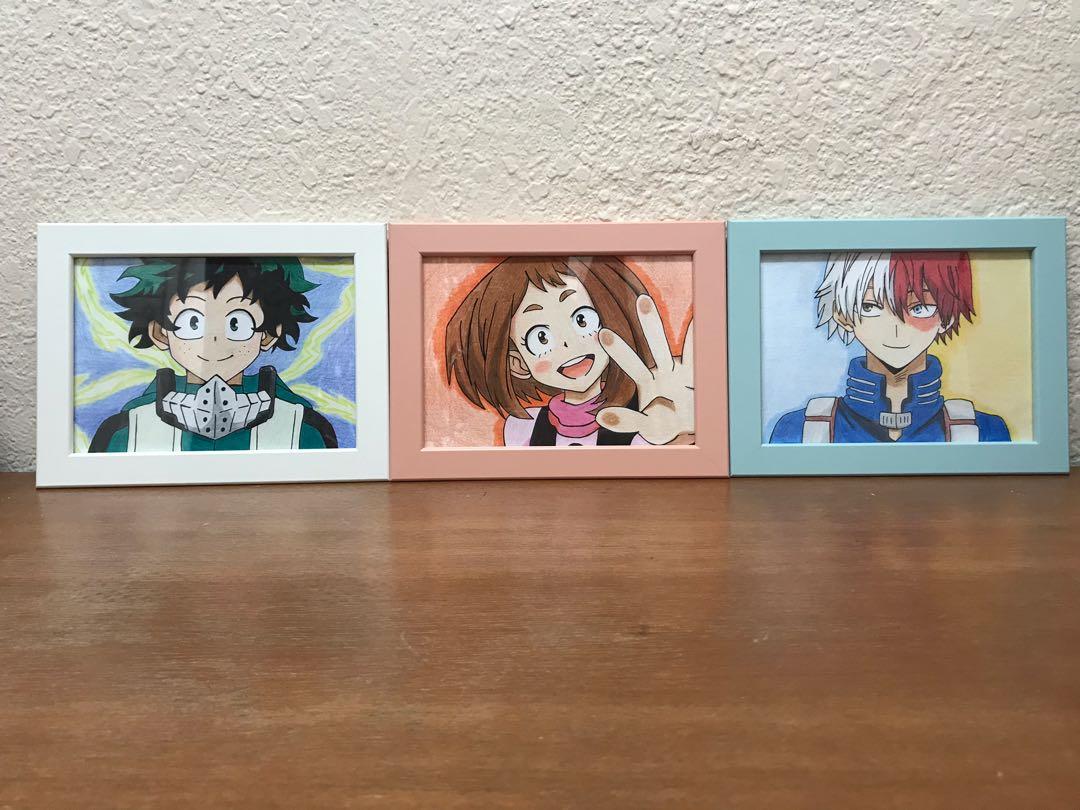 Framed Anime Art/Drawing - My Hero Academia Midoriya Izuku (Deku ...
