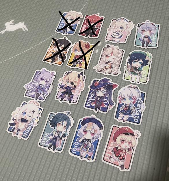 Genshin Impact Fanmade High Quality Stickers (zhongli venti paimon mona ...