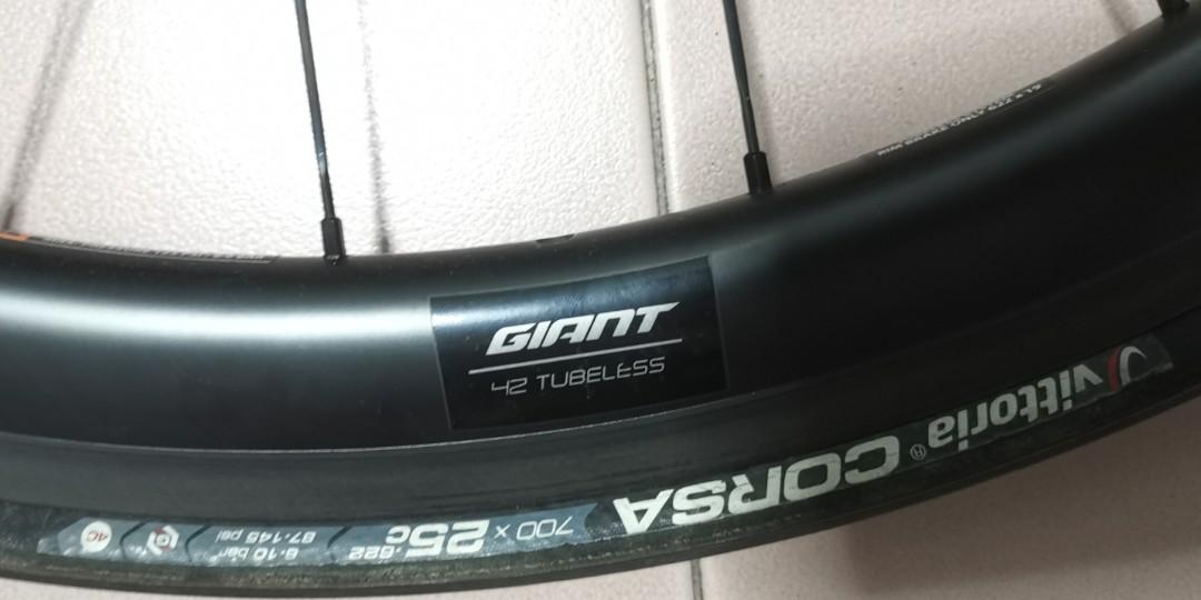 Giant SLR 1 42mm Rim brake wheels, Sports Equipment, Bicycles & Parts ...
