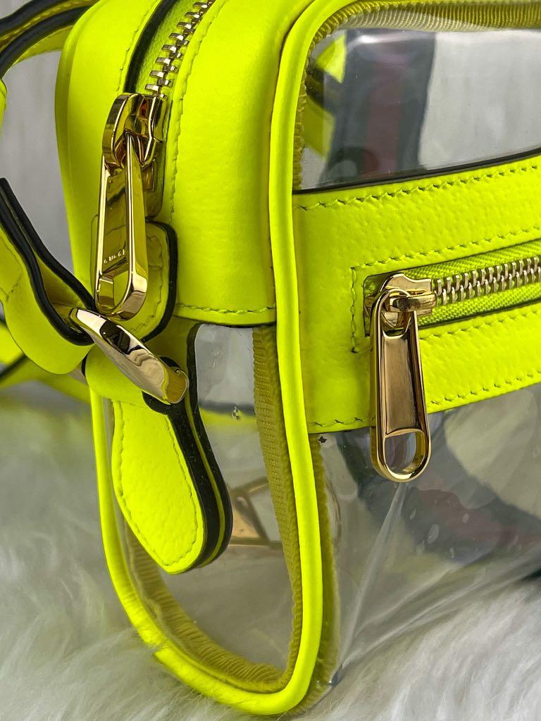 Gucci Neon Yellow Ophidia Transparent Mini Bag, Luxury, Bags & Wallets ...
