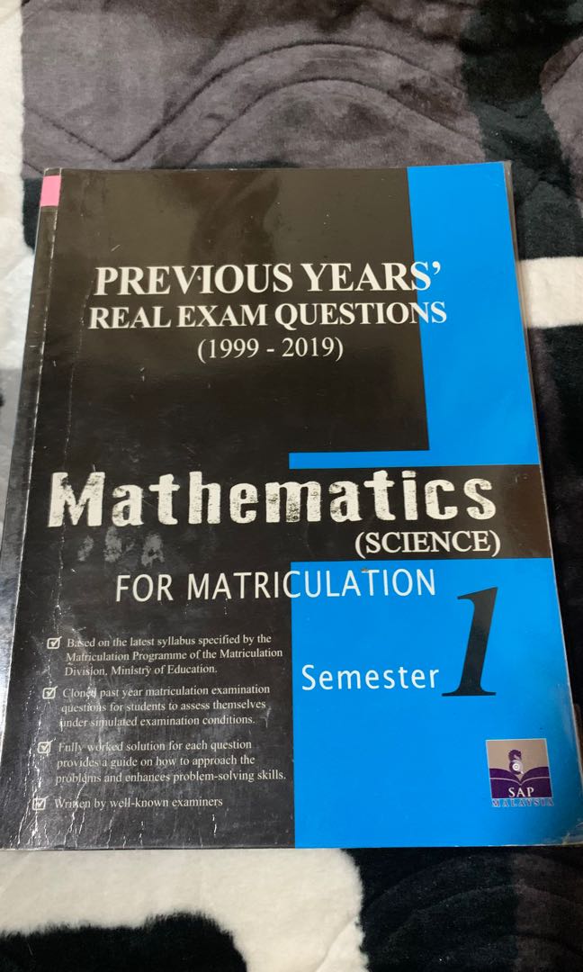 MATRICULATION MATHEMATICS PAST YEAR, Hobbies & Toys, Books & Magazines ...