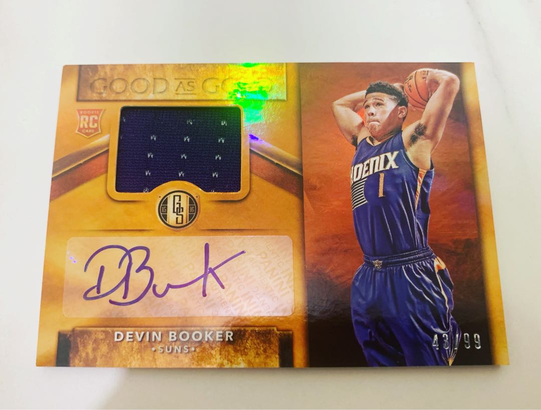 Panini Nba Gold Standard Good As Gold Devin Booker RJA /99, 興趣及遊戲, 收藏品及 ...