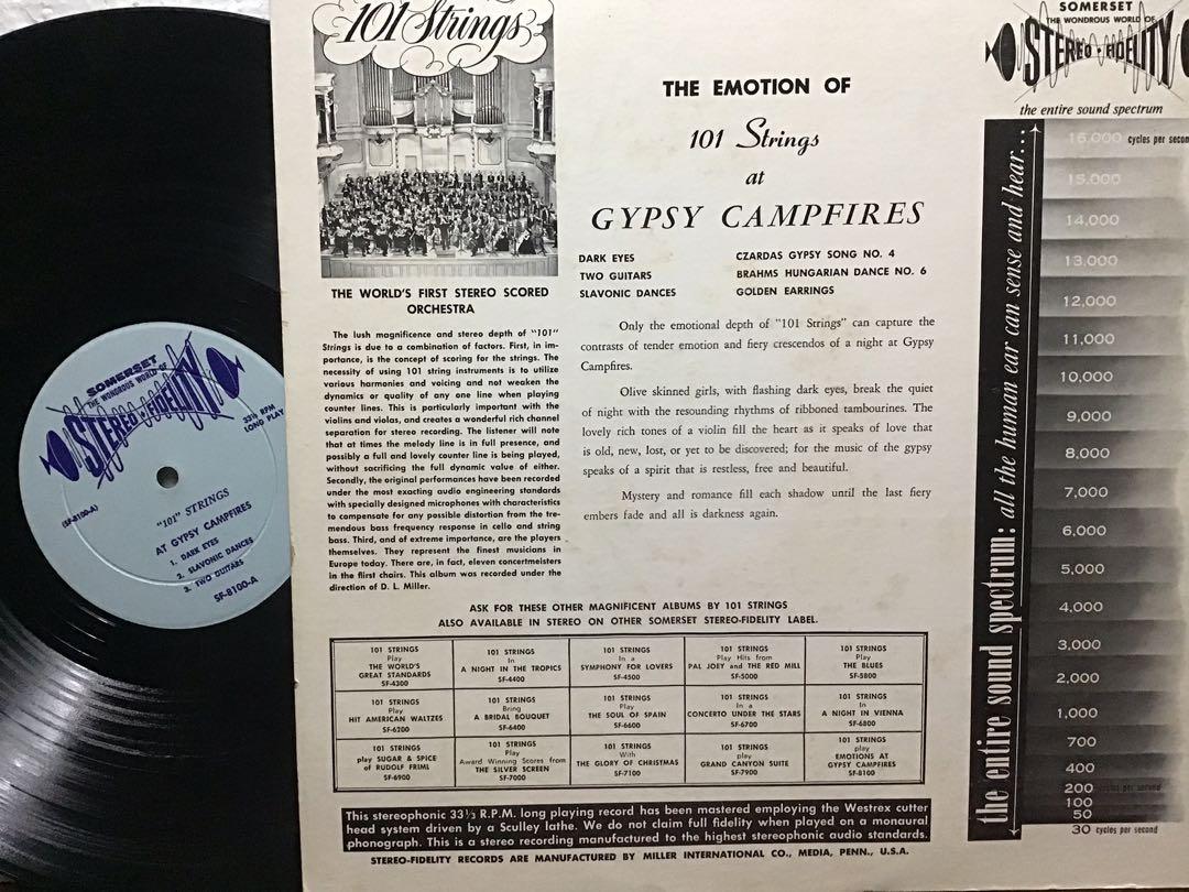 LP 101 Strings - Gypsy Camp Fires OOP USA VINYL RECORD Anubis Piring ...