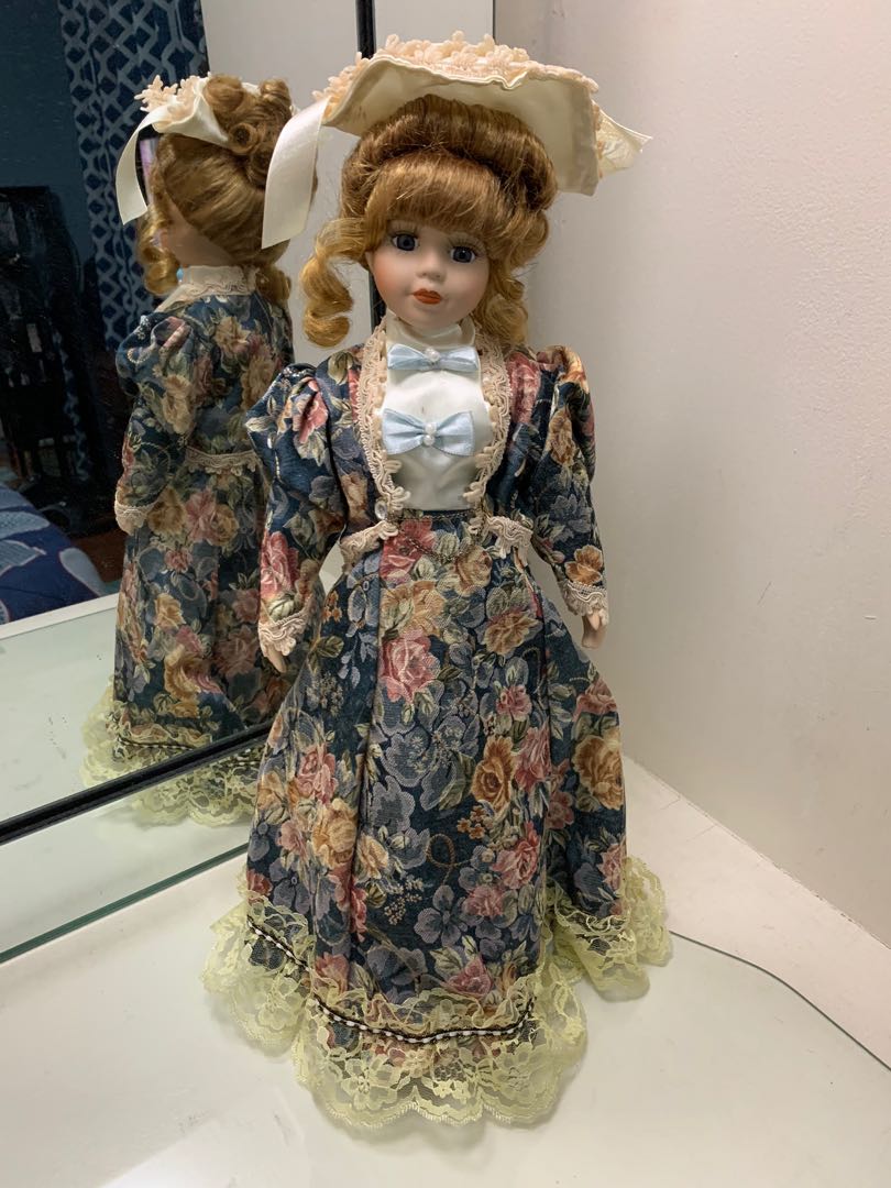 Porcelain Doll 18 inches in height w/ display stand, Hobbies & Toys ...