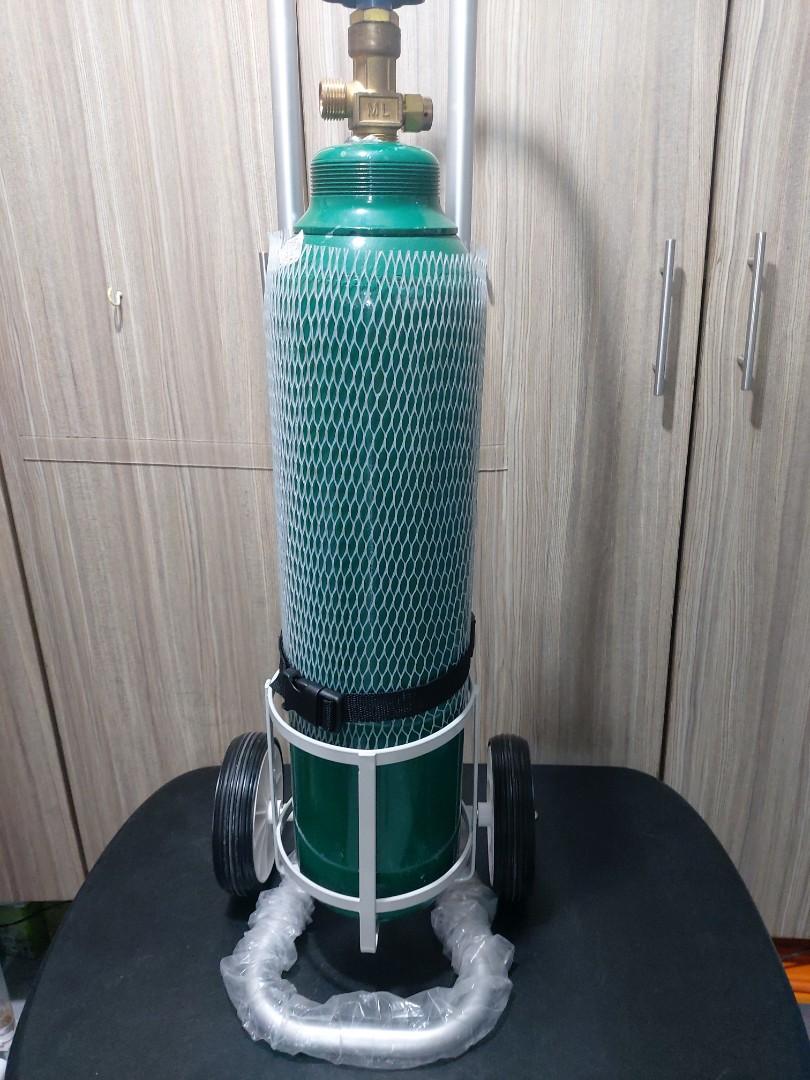 Portable Oxygen Cart Aluminum Trolley Carrier with Oxygen Tank with ...