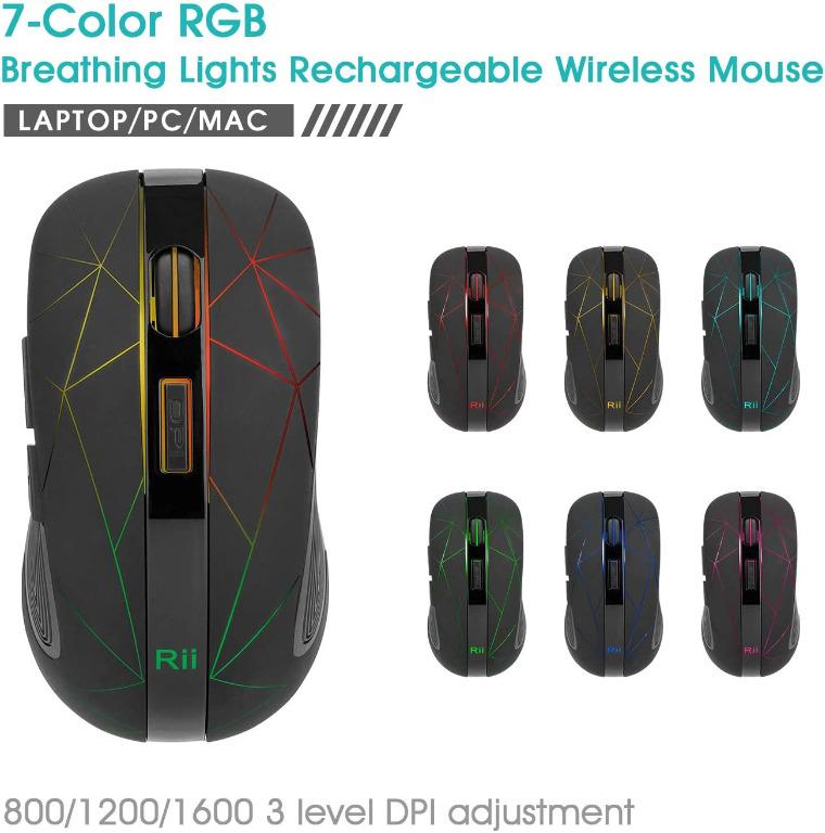 Rii RM200 Wireless mouse,2.4G Wireless Mice Optical Mouse with USB Nano ...