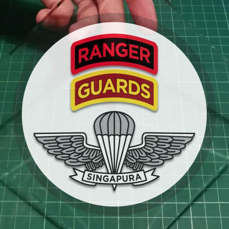SAF GUARDS RANGER . Static Cling Car Decals . 11cm diameter . Free ...