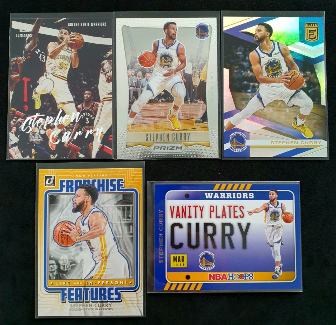 Steph Curry NBA Cards Prizm Throwback Luminance Elite Franchise ...
