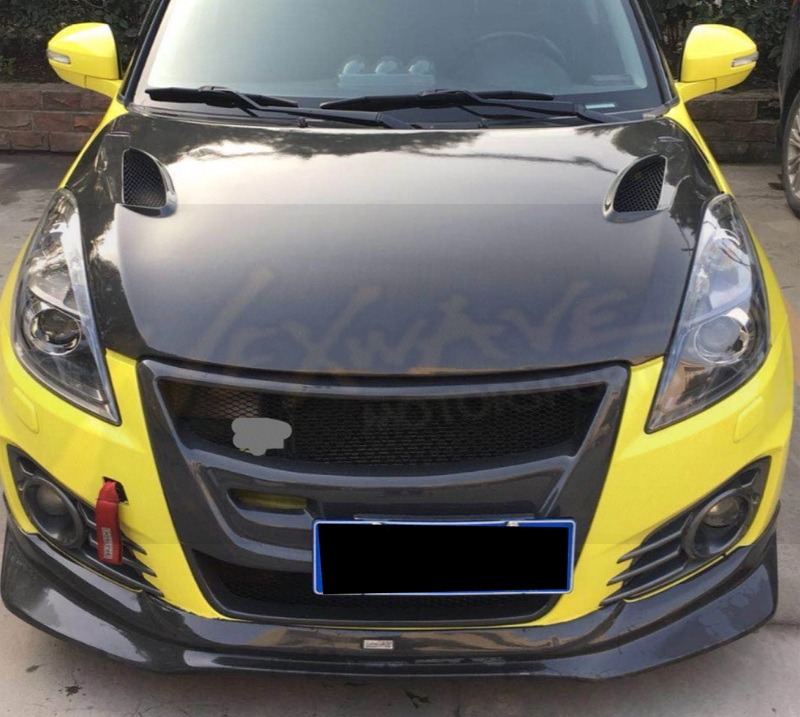 Suzuki swift zc32 monster style GT spoiler ,CF intake front gill , CF bonnet , CF air intake kit ...