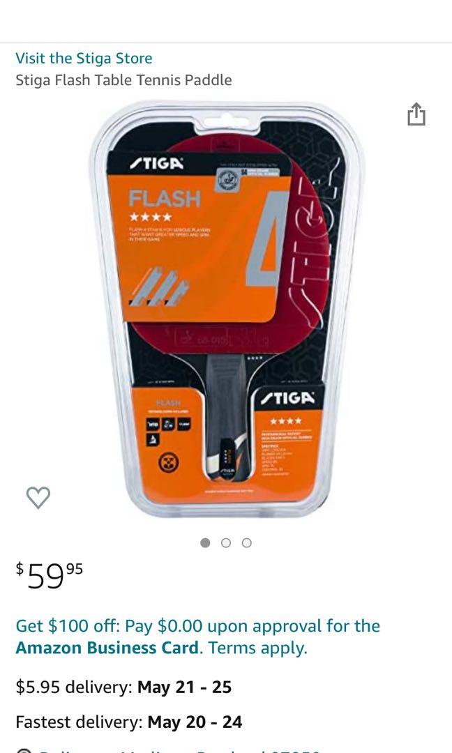 Table Tennis Stiga Flash, Sports Equipment, Sports & Games, Racket ...