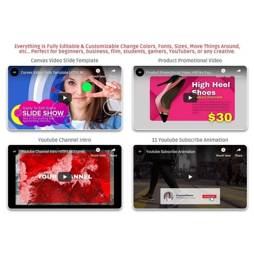 templates, presets and video assets for Hitfilm Express, Everything ...