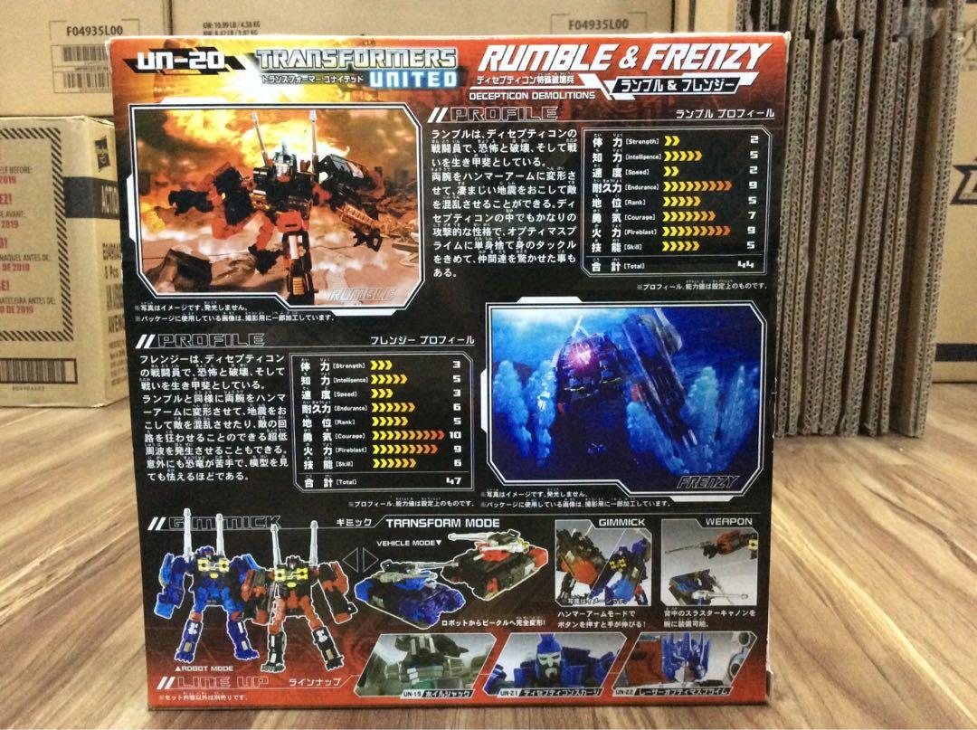 TakaraTomy Transformers United Rumble and Frenzy, Hobbies & Toys, Toys ...