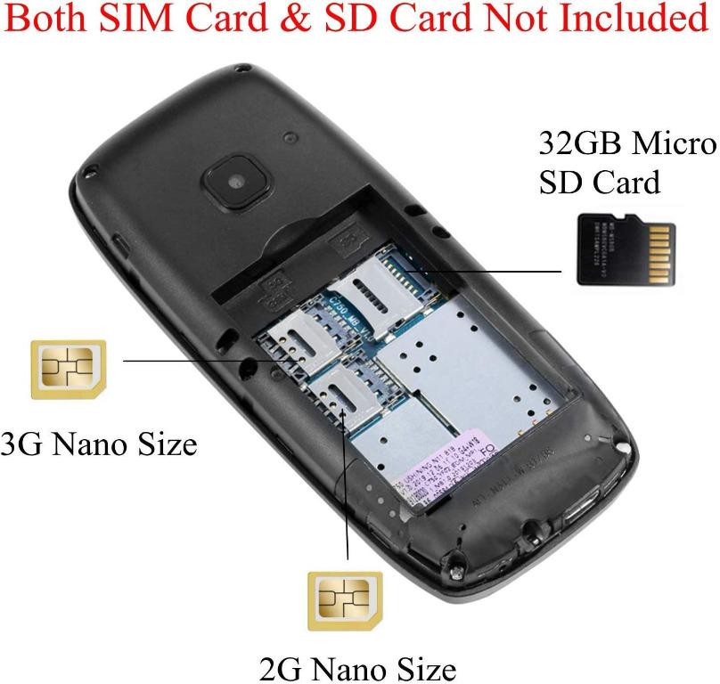 Ushining 3G Unlocked Senior Cell Phone Dual SIM Feature Phone with ...
