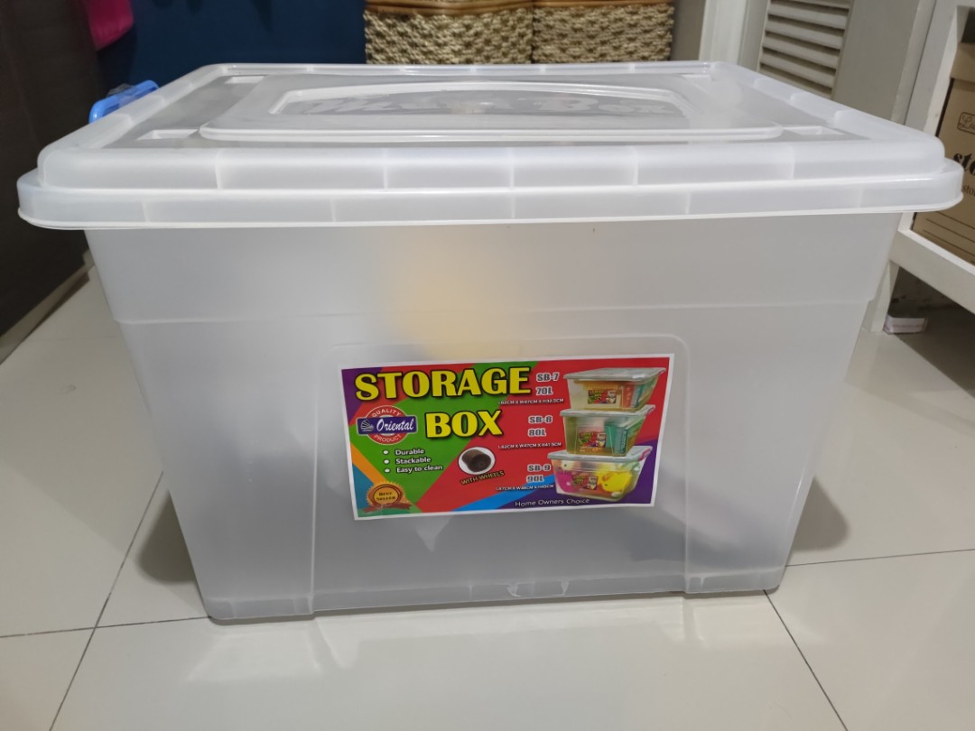 White Plastic Storage Box, Furniture & Home Living, Home Improvement ...