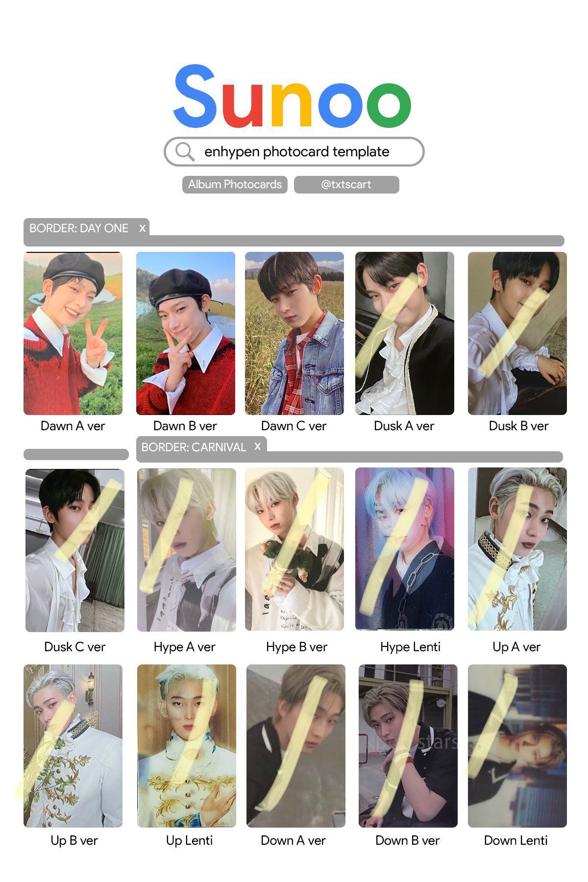 sunoo border carnival template