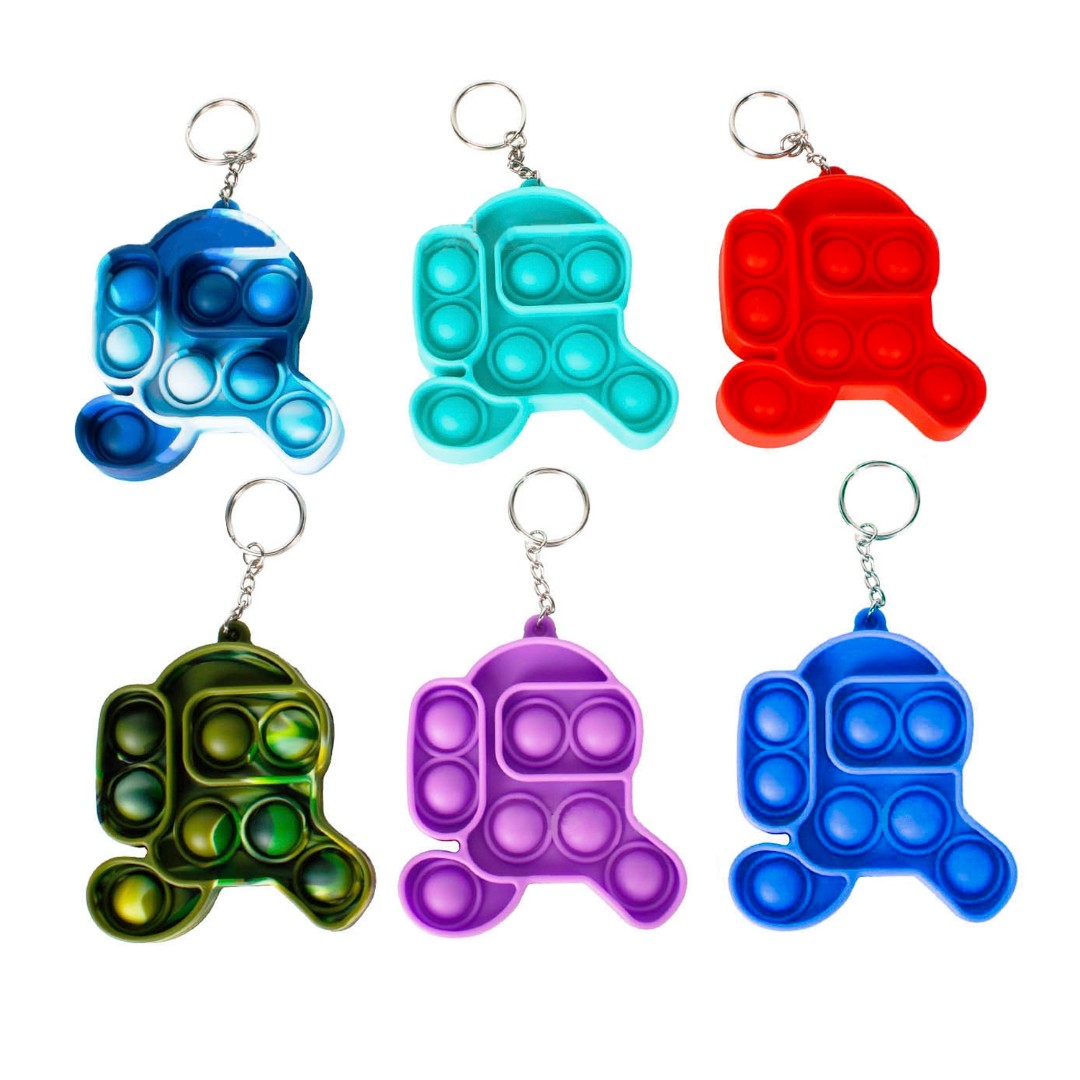 Among Us Tik Tok The Newest Pop It Push Among Us Bubble Keychain ...
