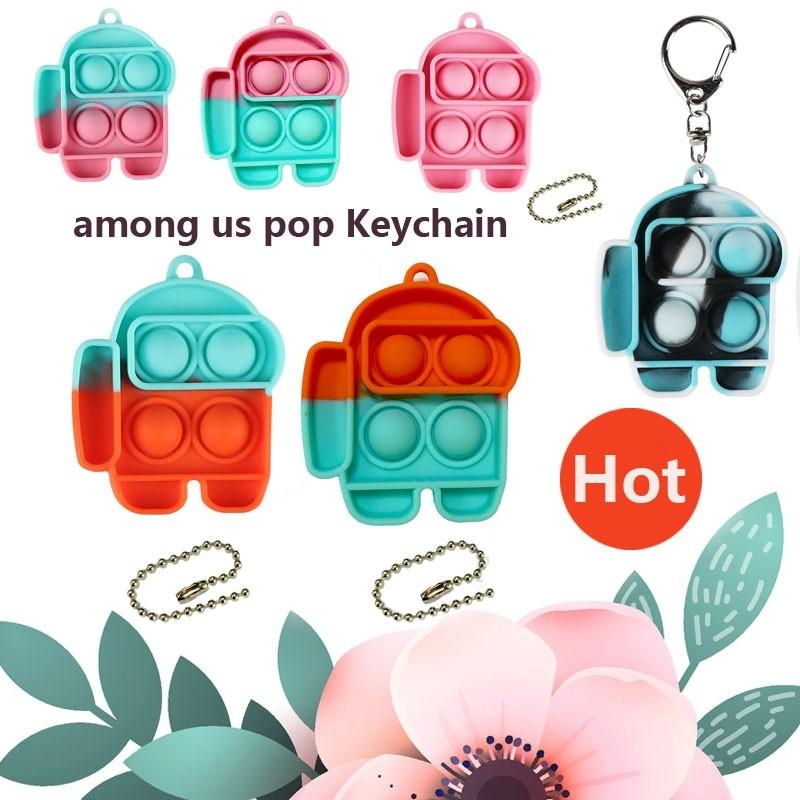 Among Us Tik Tok The Newest Pop It Push Among Us Bubble Keychain ...