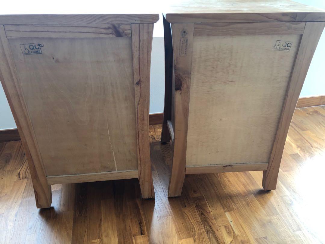 Bedside Lockers- Solid Wood, Furniture & Home Living, Furniture, Tables ...