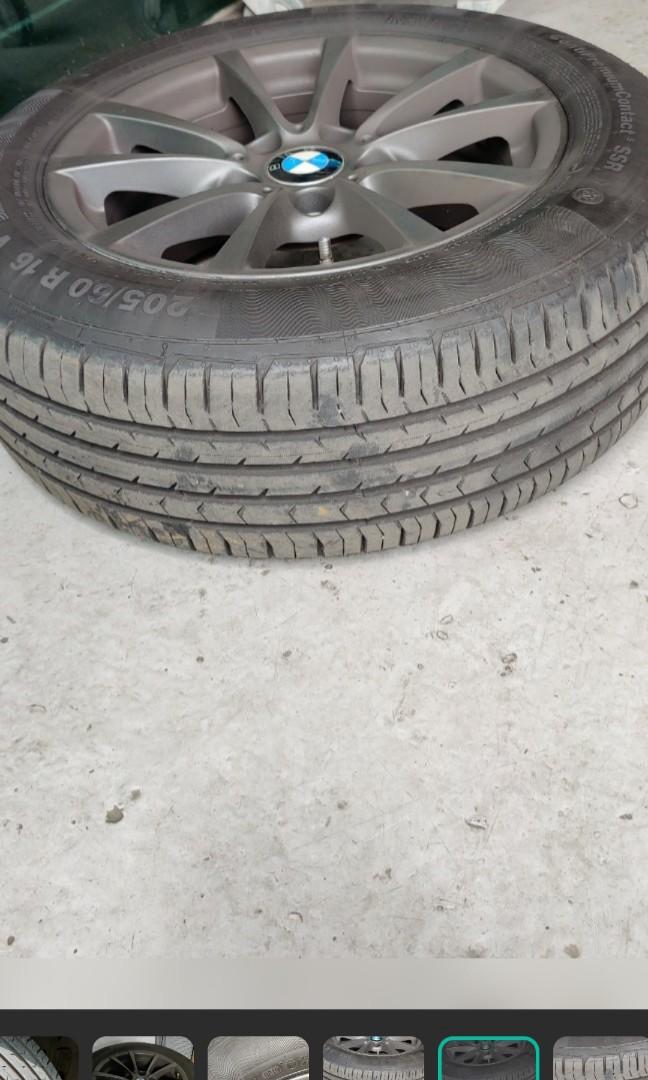 Bmw 16" rims & tyres 205/60/16, Car Accessories, Tyres & Rims on Carousell