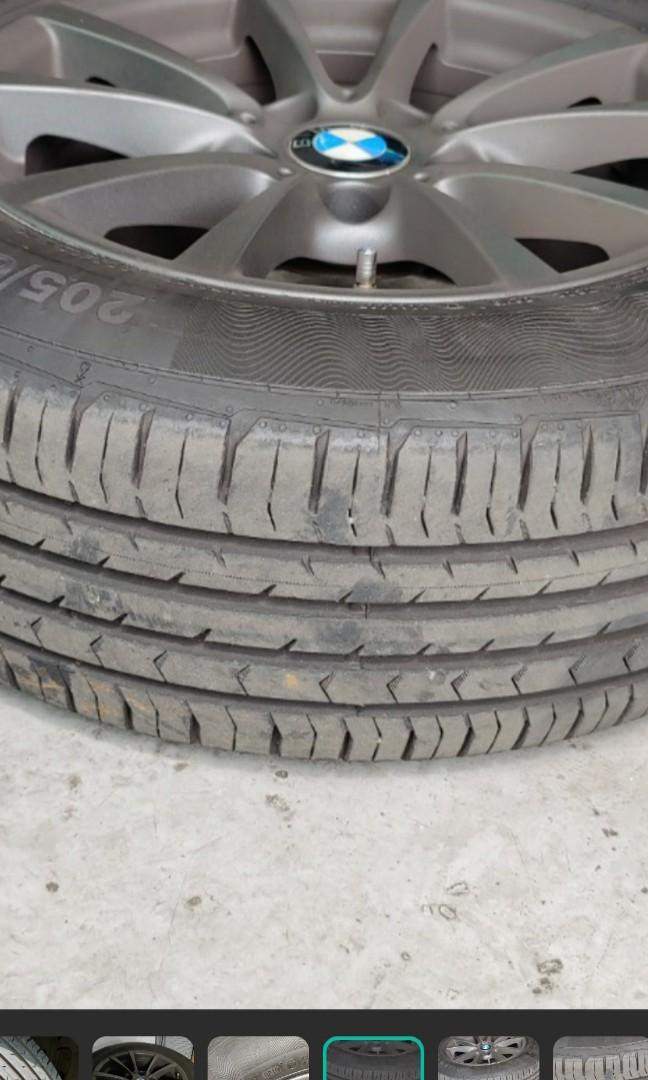 Bmw 16" rims & tyres 205/60/16, Car Accessories, Tyres & Rims on Carousell