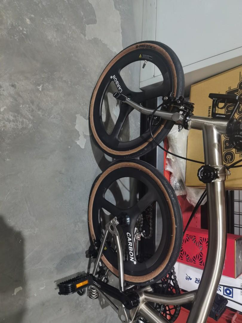 Brompton carbon wheels for sale, Sports Equipment, Bicycles & Parts ...