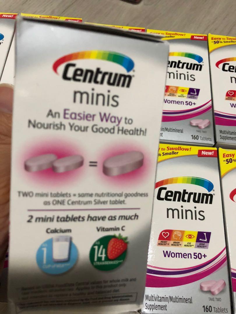 Centrum Minis Women 50 Plus Non-Gmo Multivitamin Supplement Tablets ...