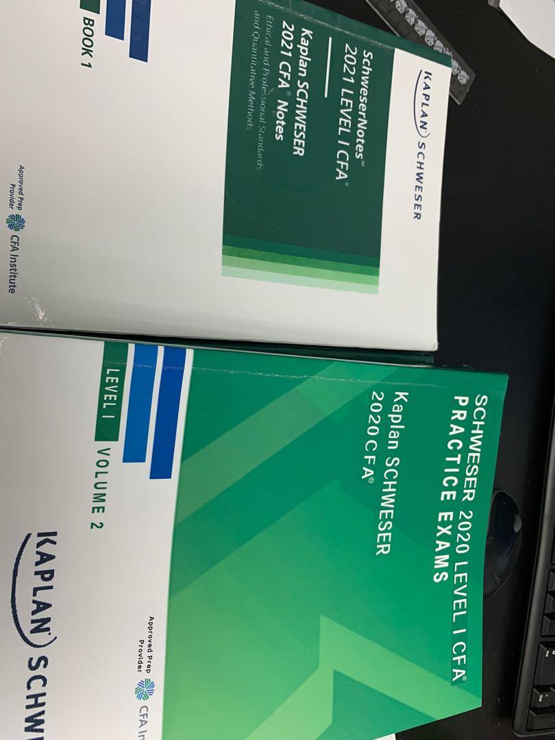 CFA level 1 with quicksheet and mock Kaplan, 興趣及遊戲, 書本 & 文具, 教科書 ...