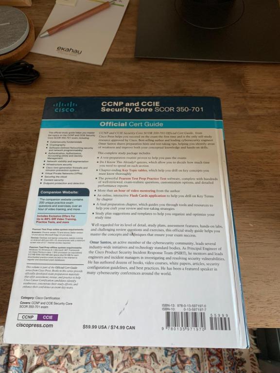 Cisco Security Core Scor 350 701 Hobbies And Toys Books And Magazines Assessment Books On Carousell