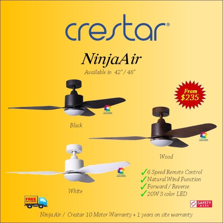 Crestar Ceiling Fan, Furniture & Home Living, Lighting & Fans, Fans on ...
