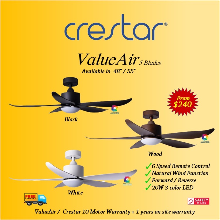 Crestar Ceiling Fan, Furniture & Home Living, Lighting & Fans, Fans on ...