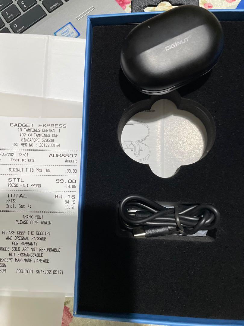 DigiNut TWS Bluetooth Earphone/Noise Reduction Headphones/Audio/T18 PRO ...