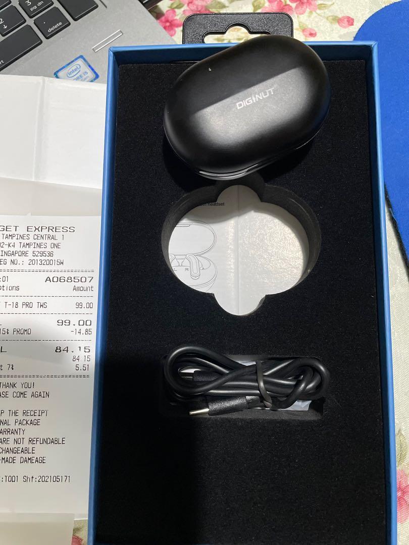 DigiNut TWS Bluetooth Earphone/Noise Reduction Headphones/Audio/T18 PRO ...