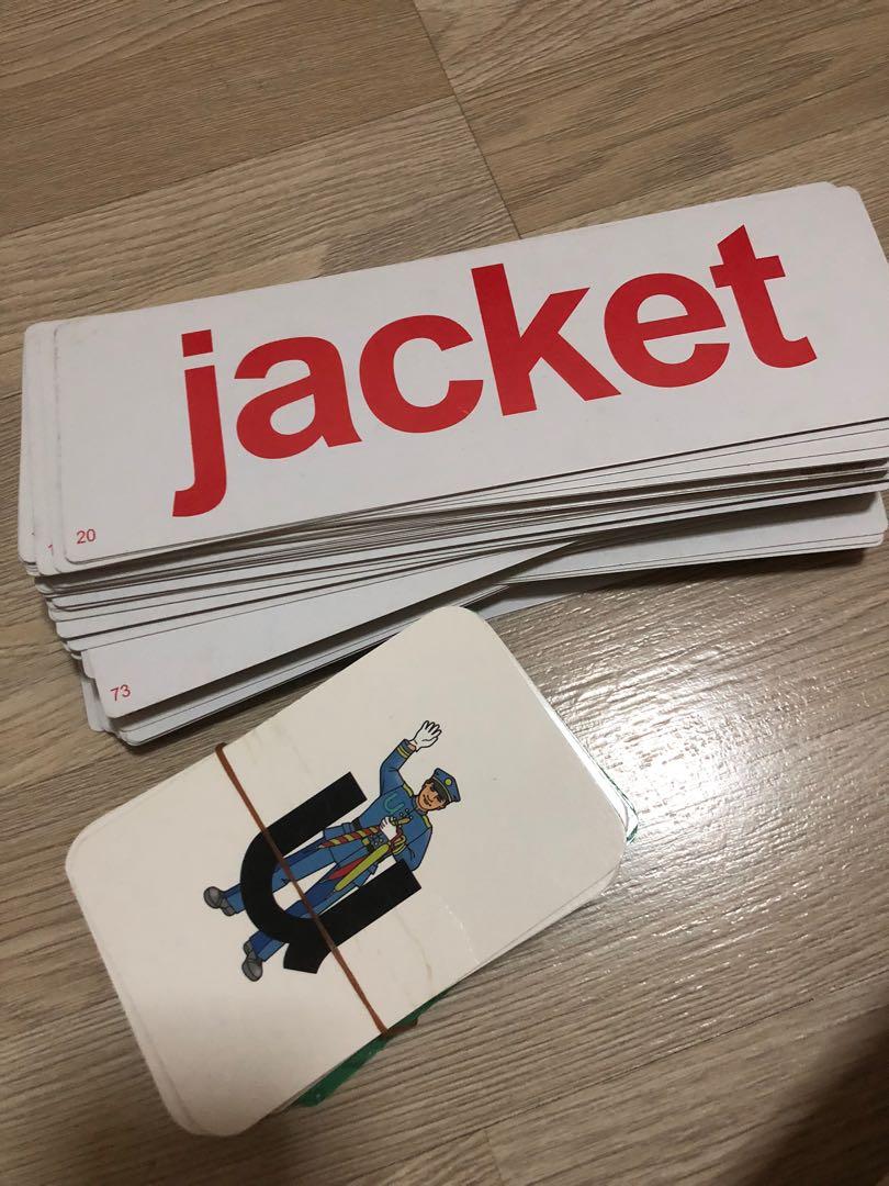 English flashcards 100pcs + letterland alphabet, Hobbies & Toys, Books ...