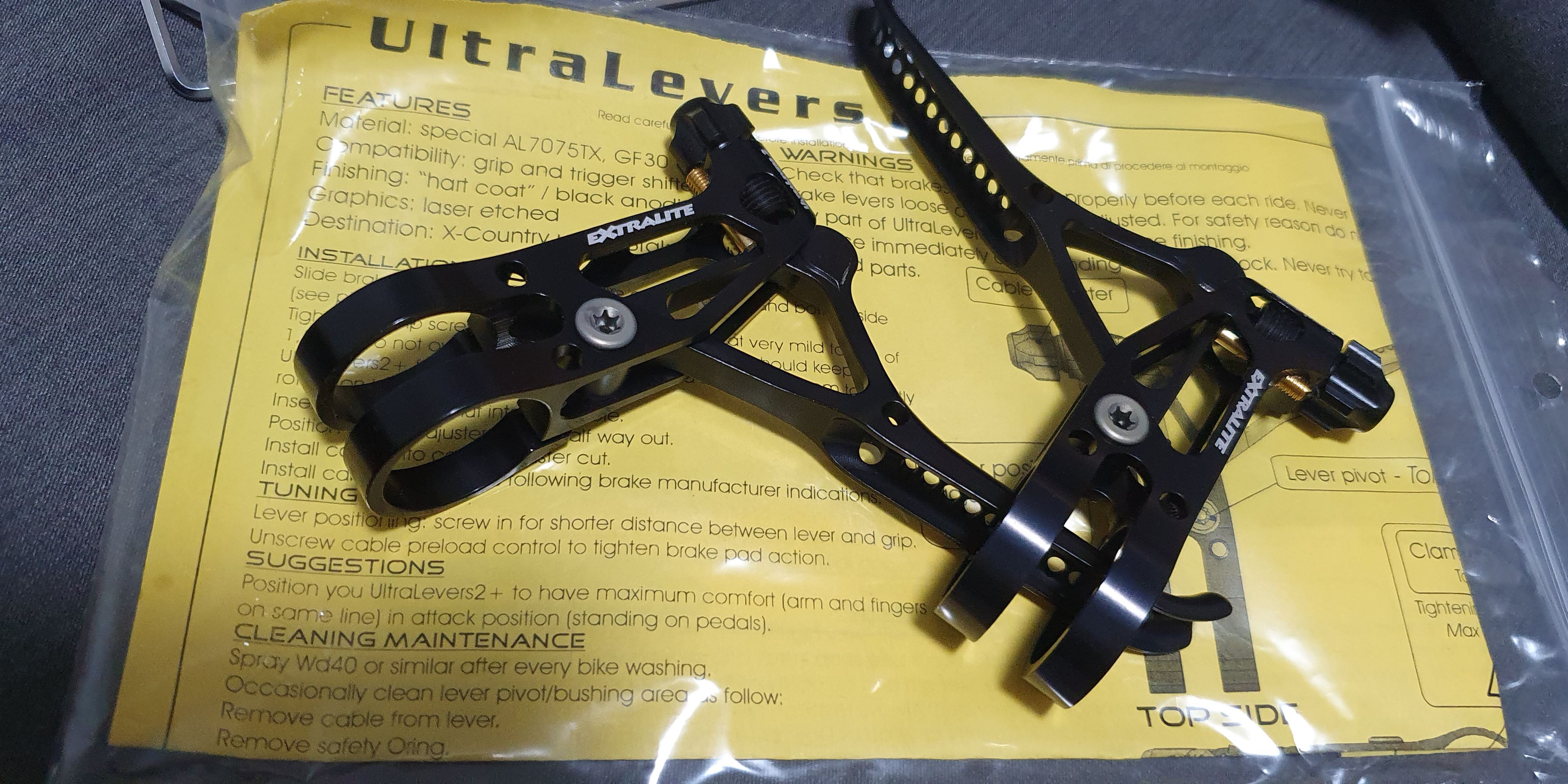 Extralite UltraLevers 2+ light weight 50g brake levers Brompton, Sports ...