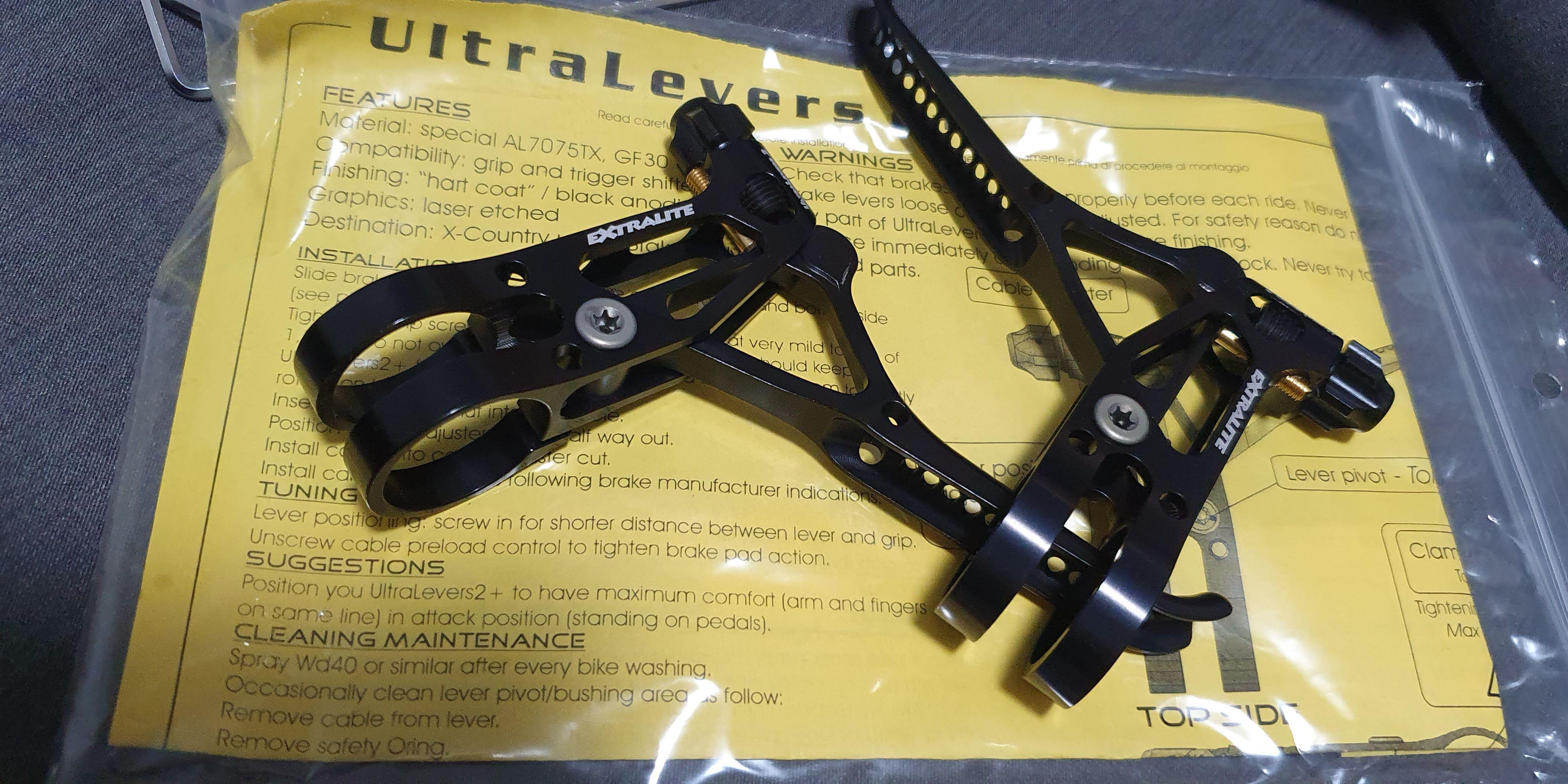 Extralite UltraLevers 2+ light weight 50g brake levers Brompton, Sports ...