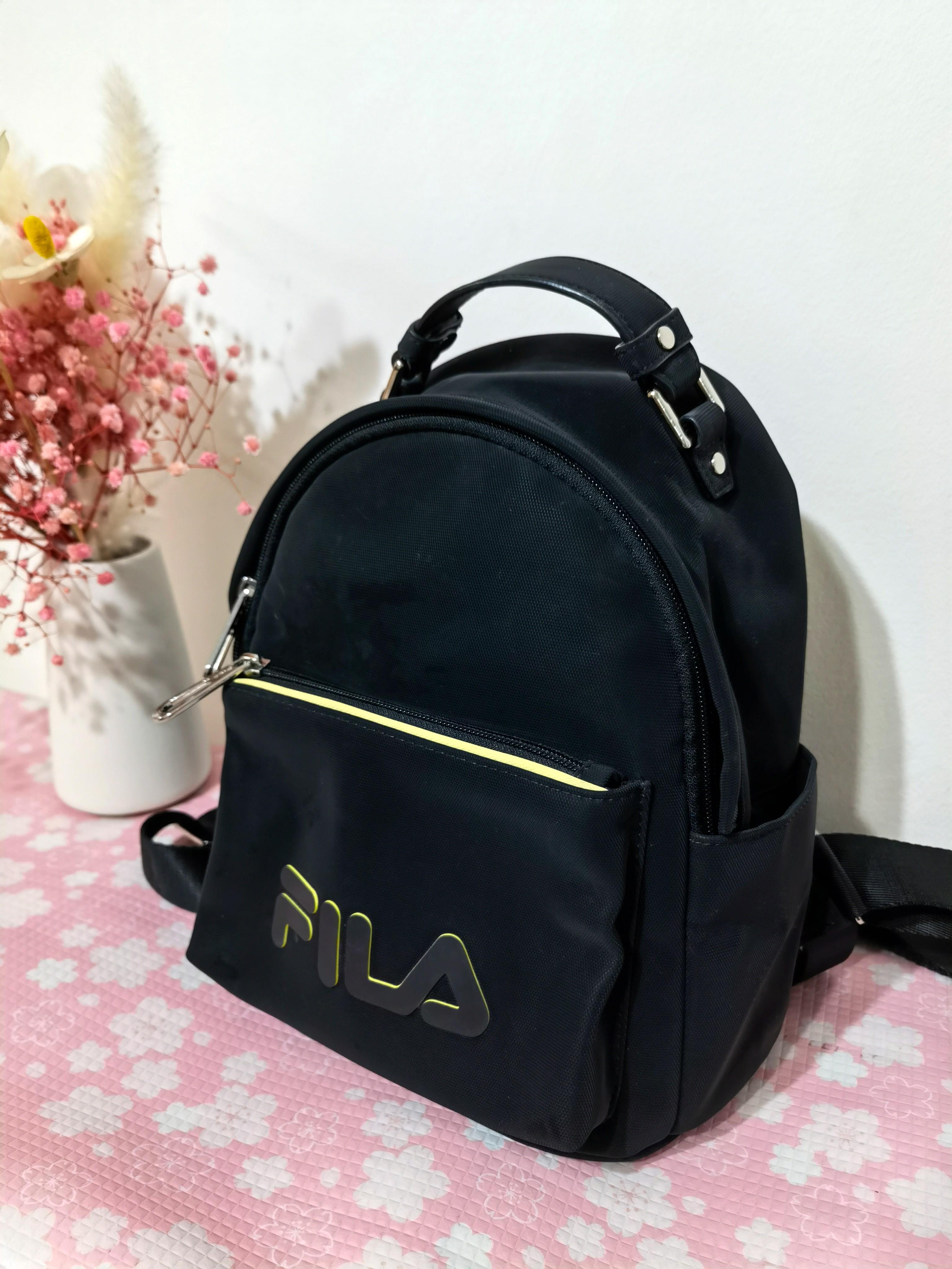 Fila Backpack (Black), Women's Fashion, Bags & Wallets, Backpacks on ...