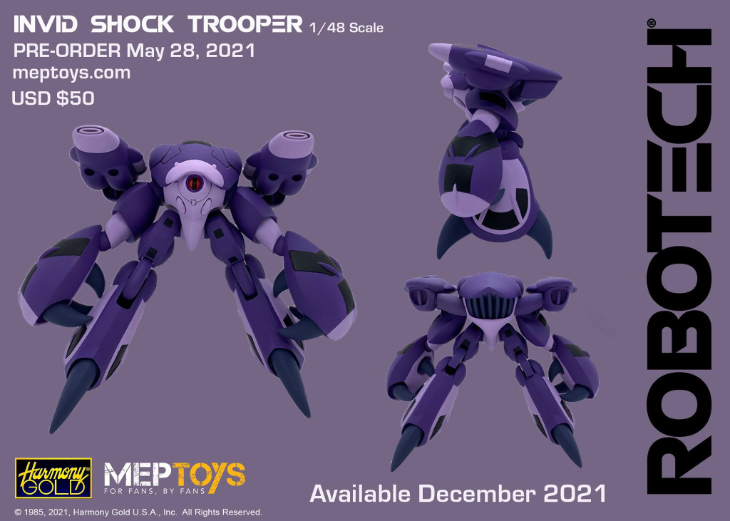 Harmony Gold Robotech Mospeada 1/48 Invid Shock Trooper and Invid Scout ...